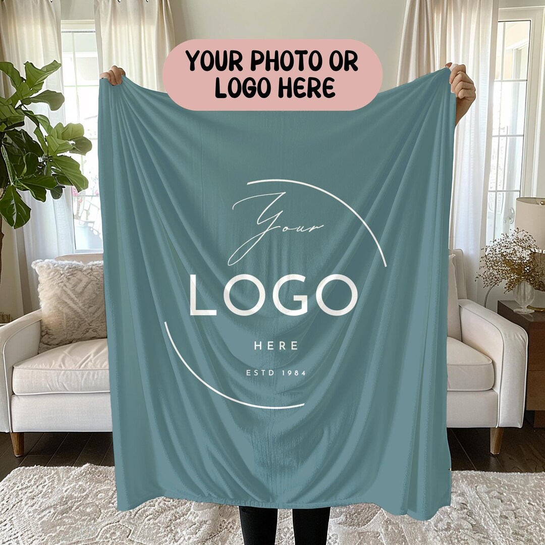 Custom Photo Blanket Personalized Blanket With Photo Custom Logo ...