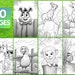 Cute Farm Animals Coloring Book, 150 Pages, Farm Friends Coloring Pages ...