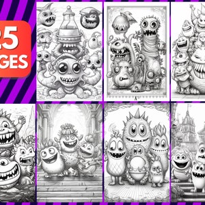 Cute Halloween Coloring, Monsters Coloring Book, 150 Pages, Halloween ...