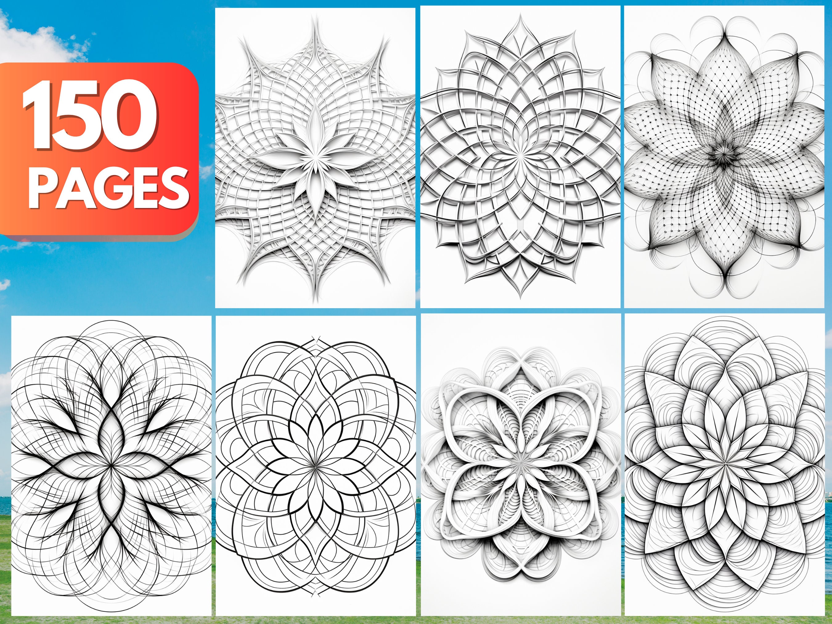 Mandalas Coloring Book Volume 2, 150 Pages, Mandala Coloring Pages ...