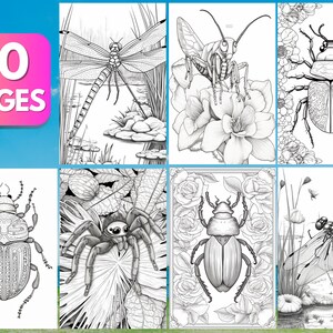 Beautiful Bugs Coloring Book, 150 Pages, Bugs Coloring Pages, AI ART ...