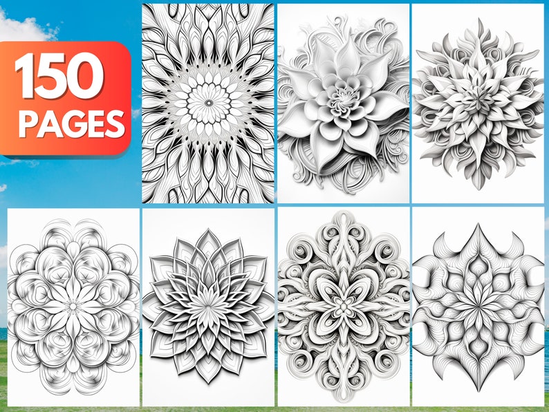 Mandalas Coloring Book Volume 2, 150 Pages, Mandala Coloring Pages ...