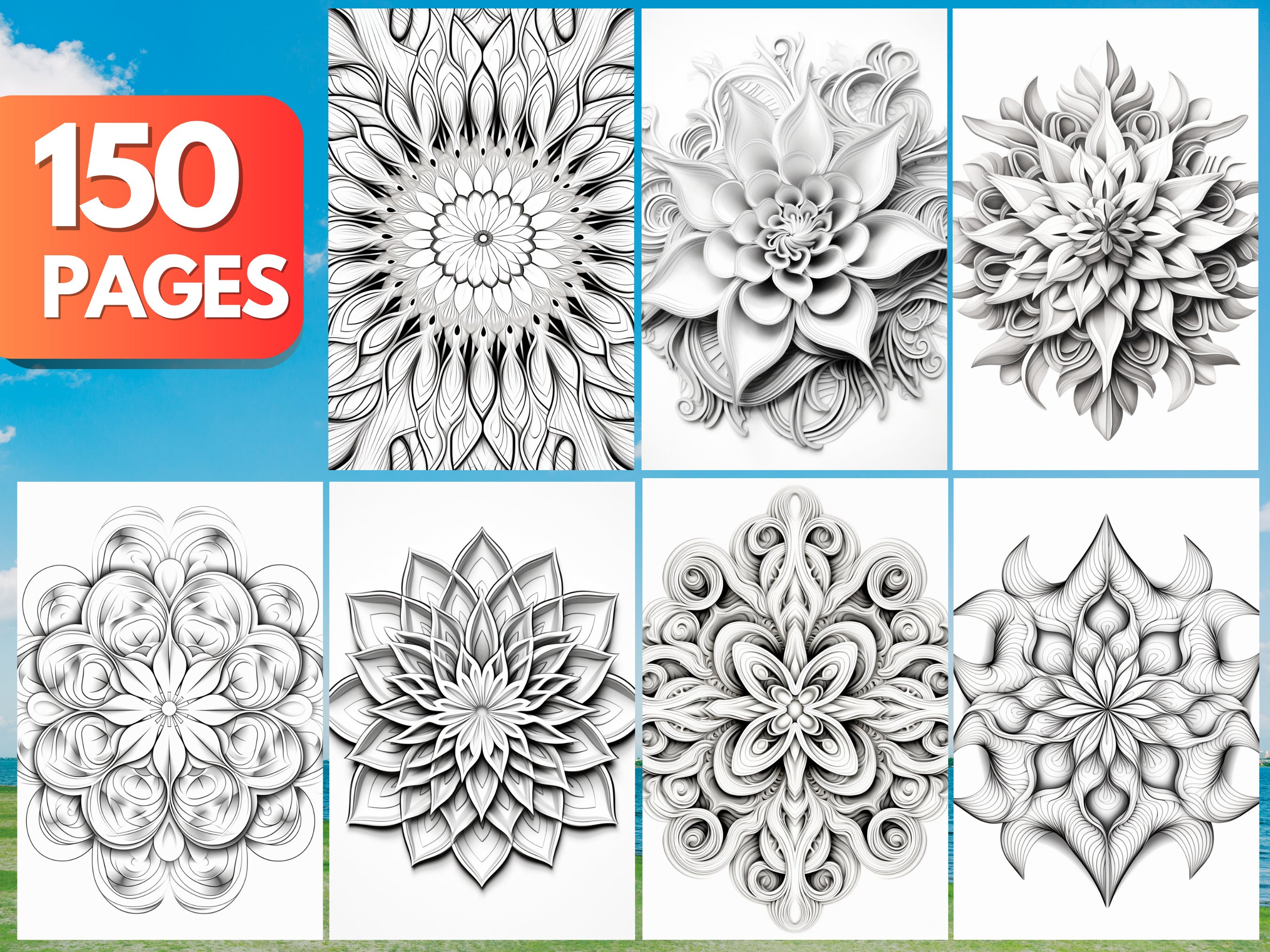 Mandalas Coloring Book Volume 2, 150 Pages, Mandala Coloring Pages ...