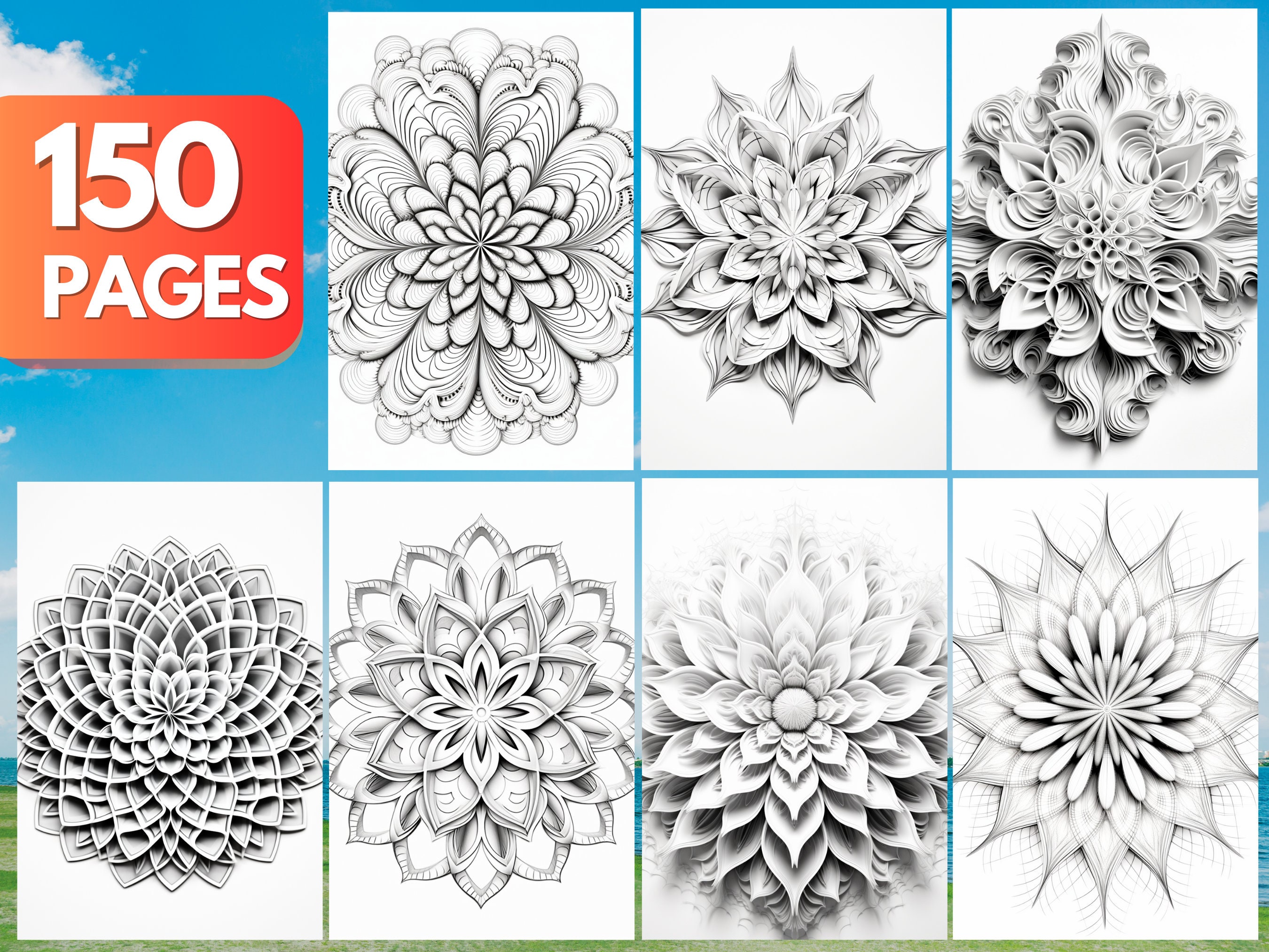 Mandalas Coloring Book Volume 2, 150 Pages, Mandala Coloring Pages ...