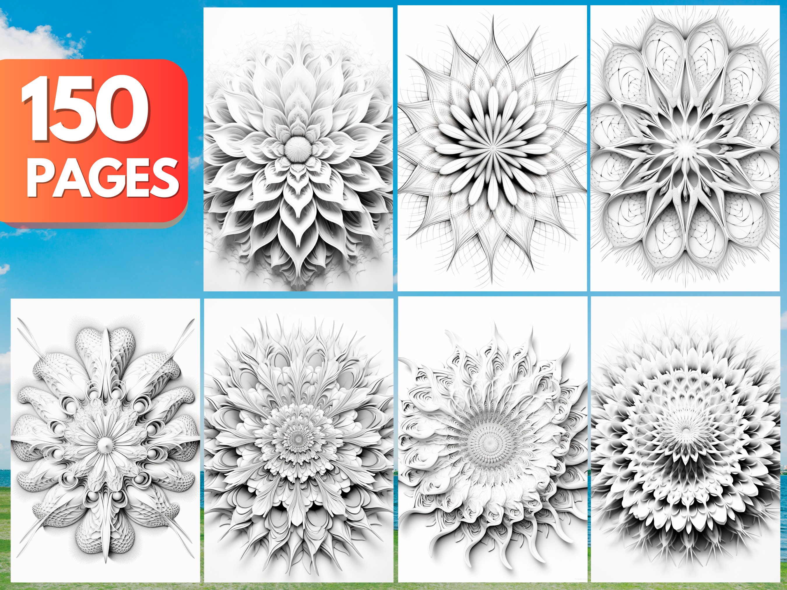 Mandalas Coloring Book Volume 2, 150 Pages, Mandala Coloring Pages ...