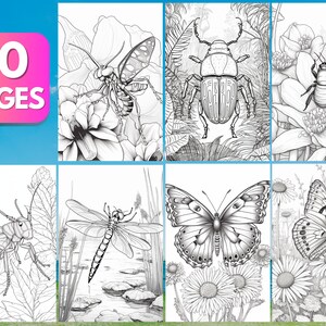 Beautiful Bugs Coloring Book, 150 Pages, Bugs Coloring Pages, AI ART ...
