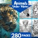 Animals Under Water Coloring Book, 280 Pages, Animals in Water, Animal ...