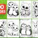 Adorable Animals Coloring Book, 100 Pages, Cute Animals Coloring Pages ...