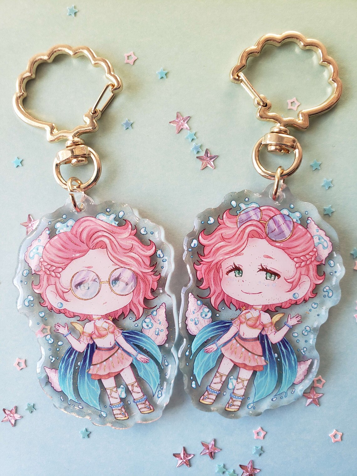 Ocean Song Keychain seraphine, Zeri, Ashe, Nidalee - Etsy