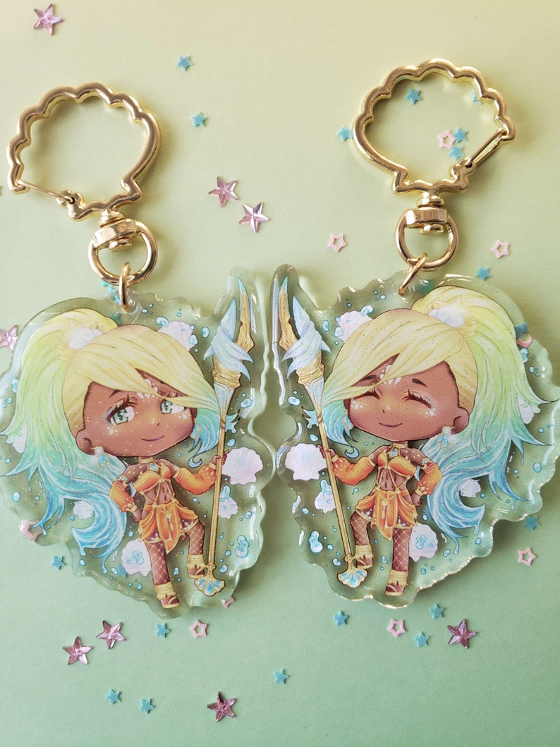 Ocean Song Keychain seraphine, Zeri, Ashe, Nidalee - Etsy