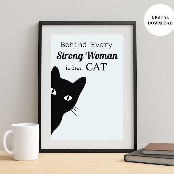 Motivational Cat Poster - Etsy