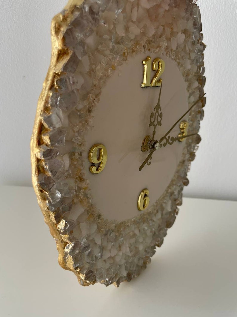 Handmade Geode Resin Wall Clock - Etsy