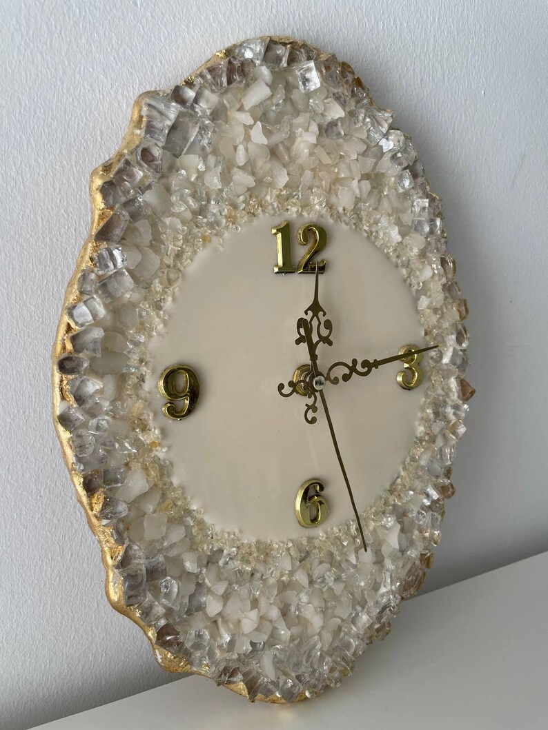 Handmade Geode Resin Wall Clock - Etsy