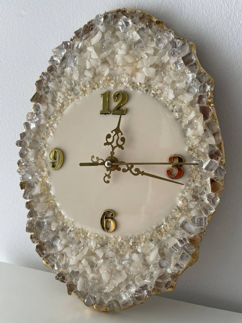 Handmade Geode Resin Wall Clock - Etsy