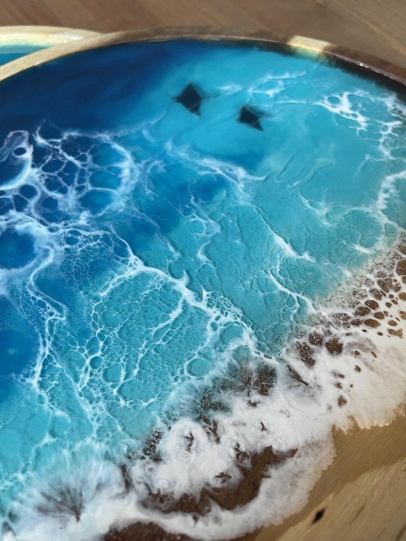 Handmade Acacia Wood Ocean Wave Cheese Board, Coastal Decor - Etsy ...