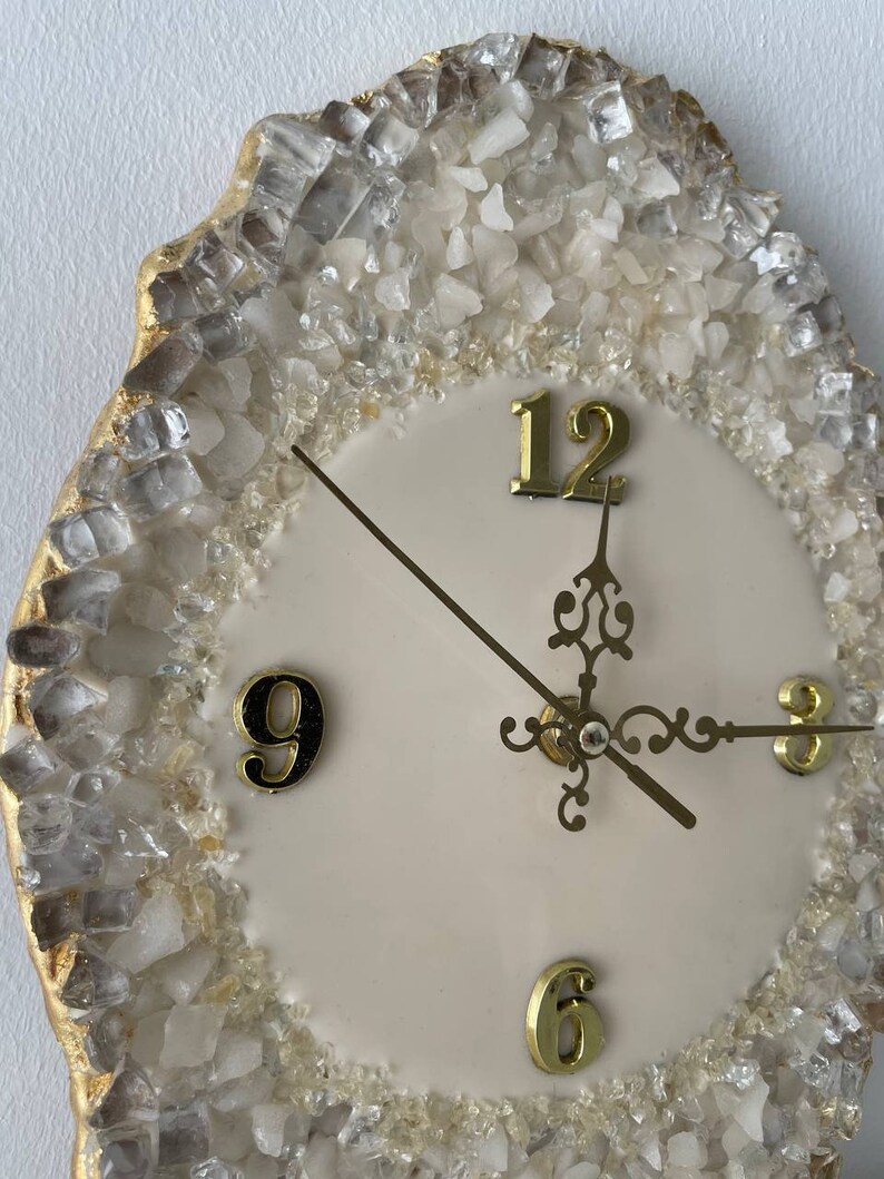 Handmade Geode Resin Wall Clock - Etsy