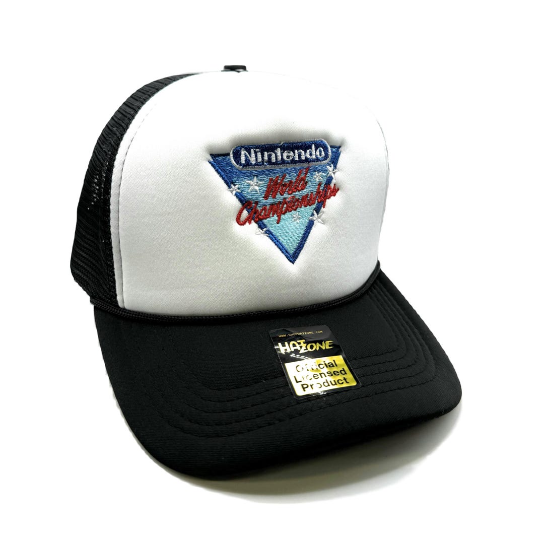Retro NES World Champion Mesh Trucker Snapback (white/black) - Etsy
