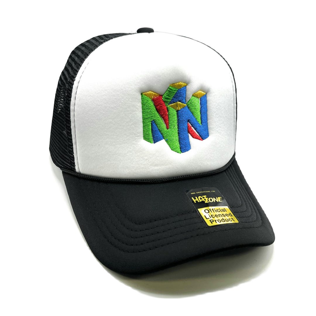 N64 Mesh Trucker Snapback (white/black) - Etsy