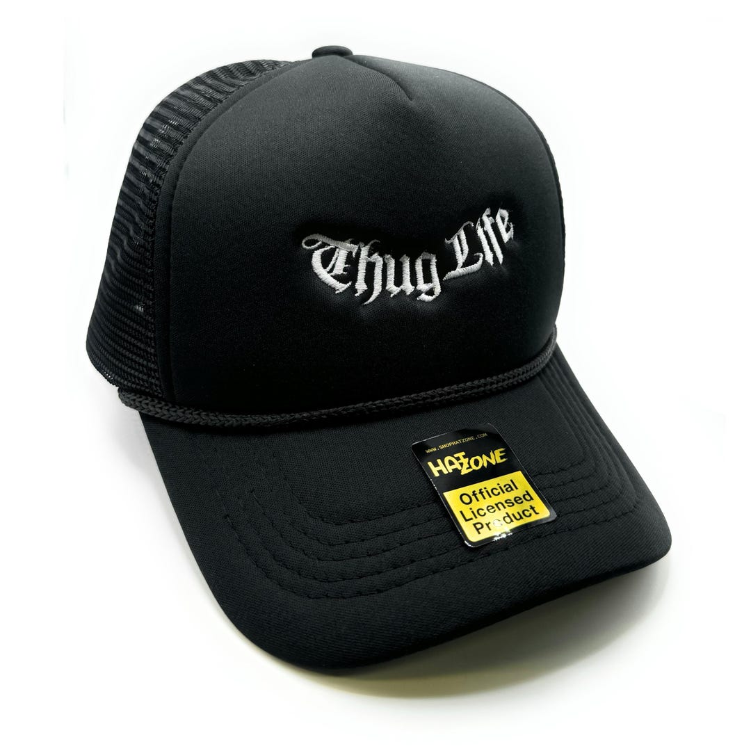 Thug Life Mesh Trucker Hat Snapback (black) - Etsy