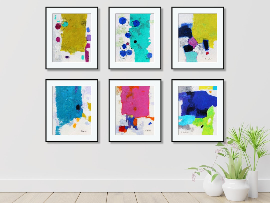 Art Prints Set of 6 for Sale by Artist, Six Vertical Art Prints for ...