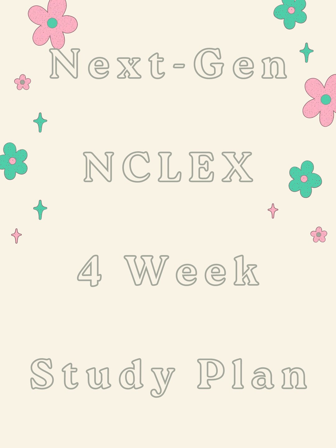 Next Gen NCLEX-RN: 4 Week Study Plan - Etsy