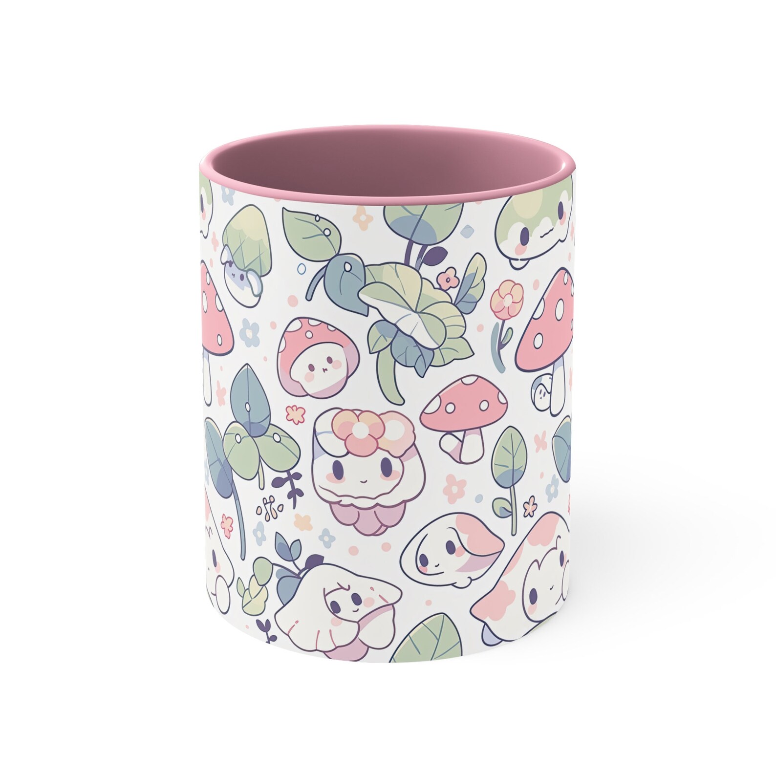 Cute Anime Mushroom Mug, Cottagecore Coffee, Chibi Ceramic, Kawaii ...
