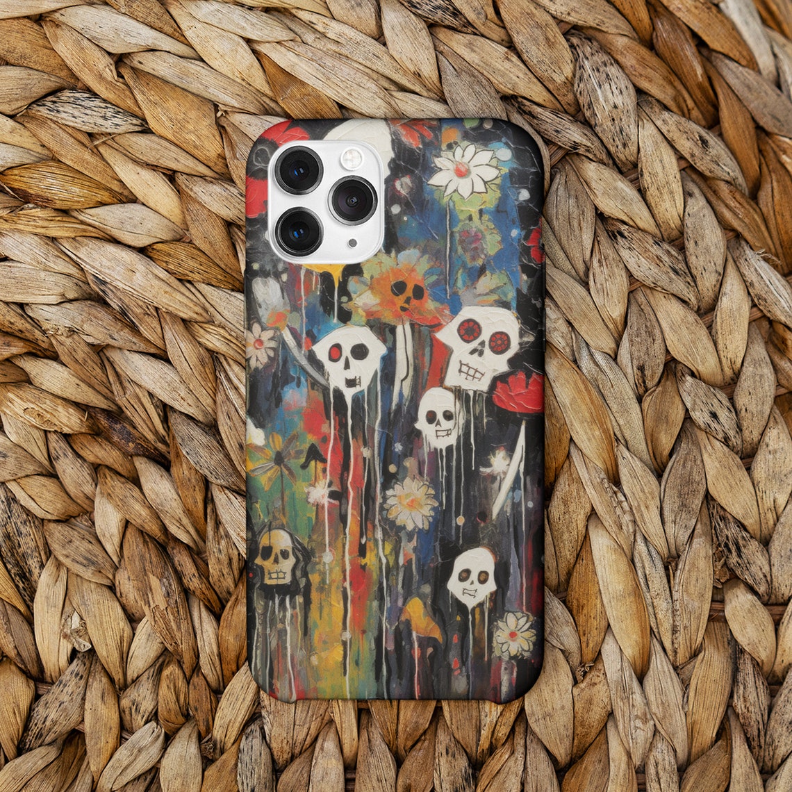 Gothic Phone Case - Dia De Los Muertos Skull Case for Iphone, Goth Emo ...