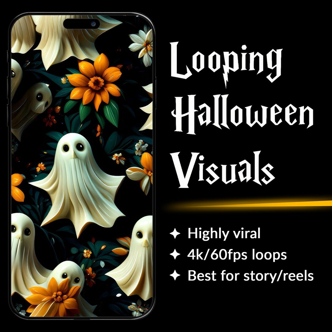 Halloween Looping Visuals | Mesmerizing Horror Loops | Whimsical Ghost ...