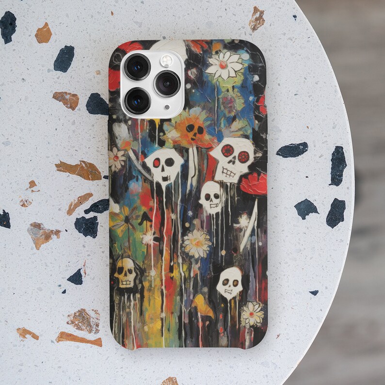 Gothic Phone Case Dia De Los Muertos Skull Case for Iphone, Goth Emo ...