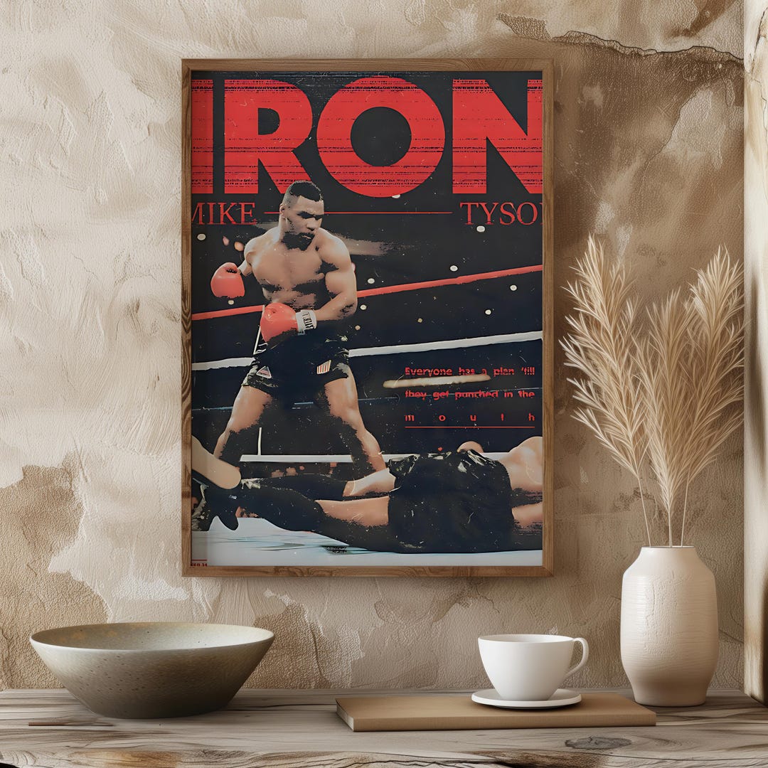 Mike Tyson Boxing Poster Wall Art Canvas Painting Living Room Home ...