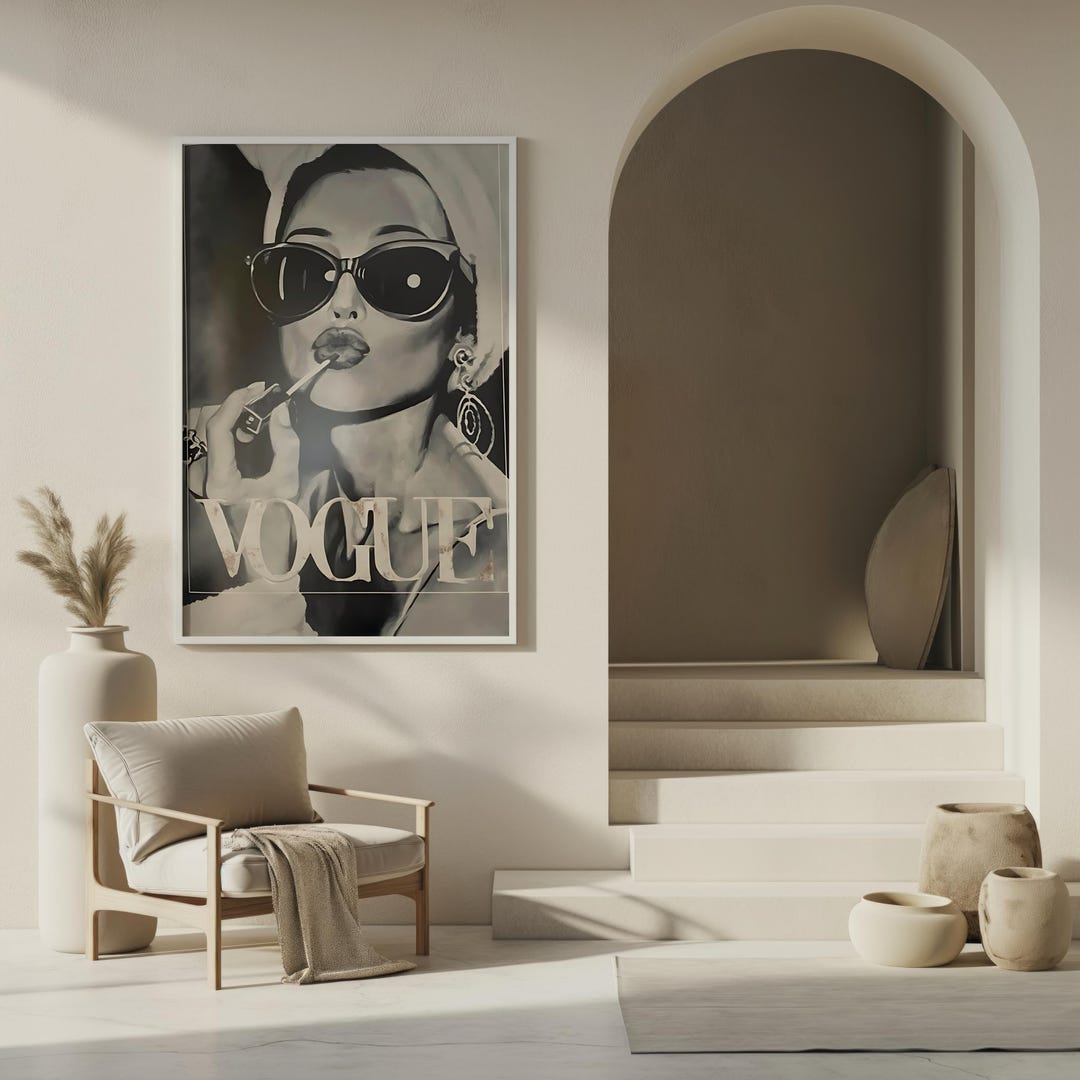 Vogue Poster, Luxury Designer Poster, Printable Wall Art, High Quality ...