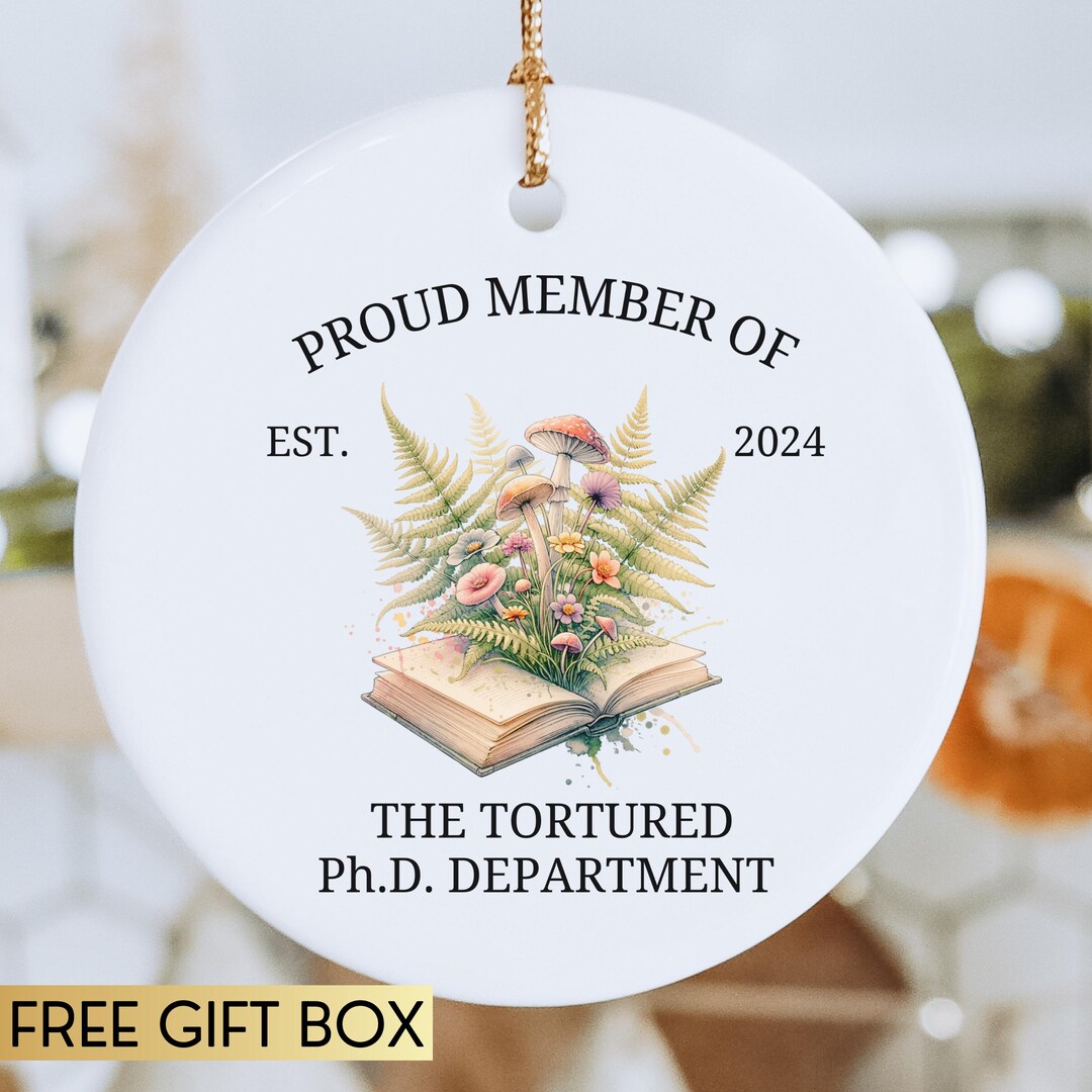 Personalized Phd Christmas Ornament, Custom Phd Graduation Gift, New ...