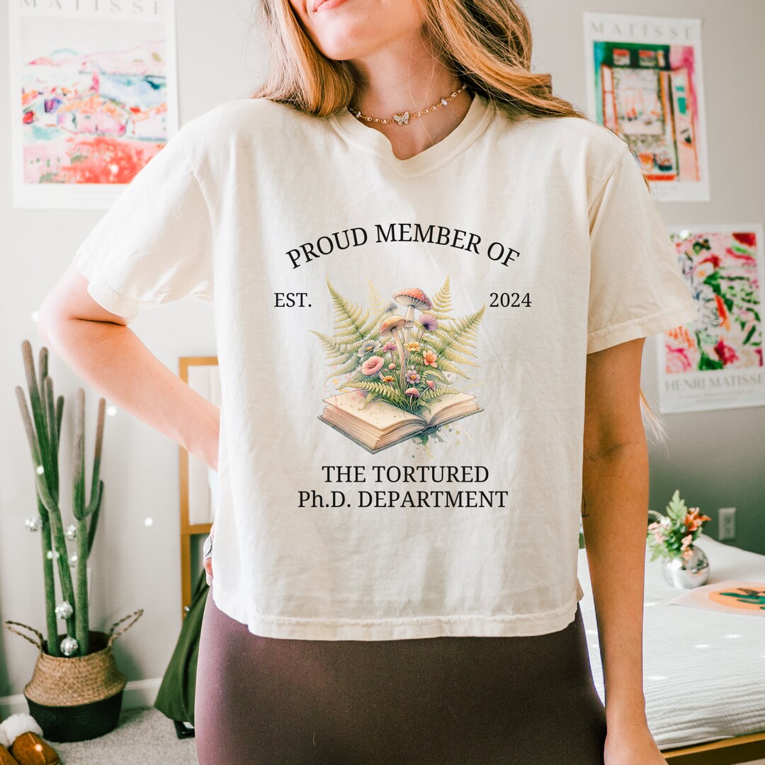 In My Phd Era Shirt, Tortured Phd Department Boxy Cropped T-shirt, Phd ...