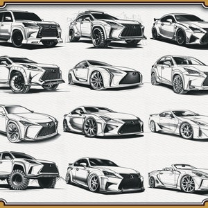 Lexus Car Stamps for Procreate|+png Files|digital Lexus Car ...