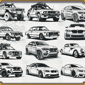 BMW Car Procreate Brushes | Digital Stamps + PNG Files - Etsy