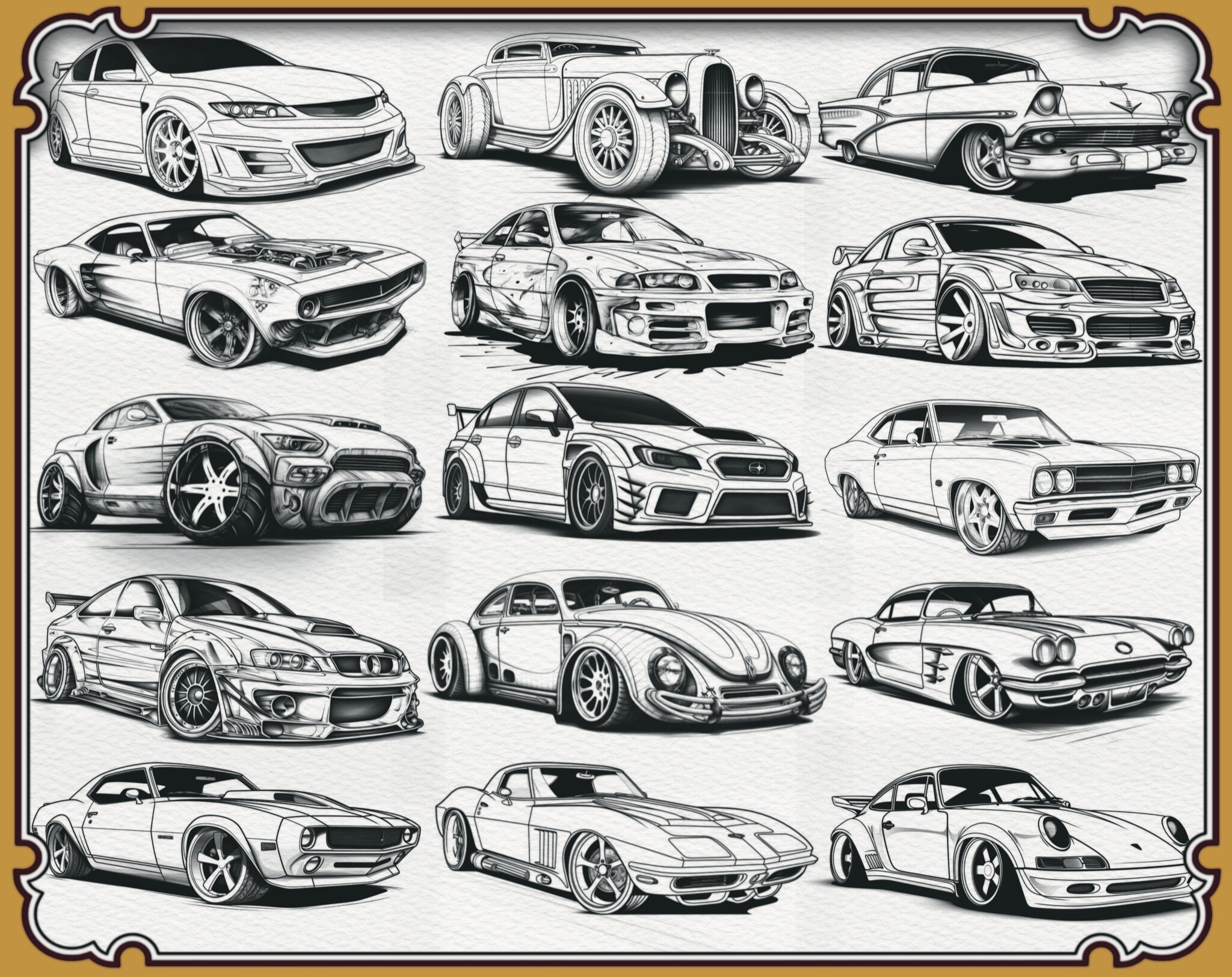 Tuning Car Stamps for Procreatepng Filescustom Car Brushesmodified Car ...