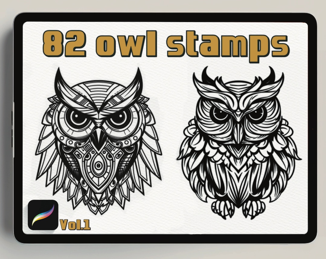82 штампа сов для Procreate| Создание кистей| Owl Tattoo| Owl Designs ...
