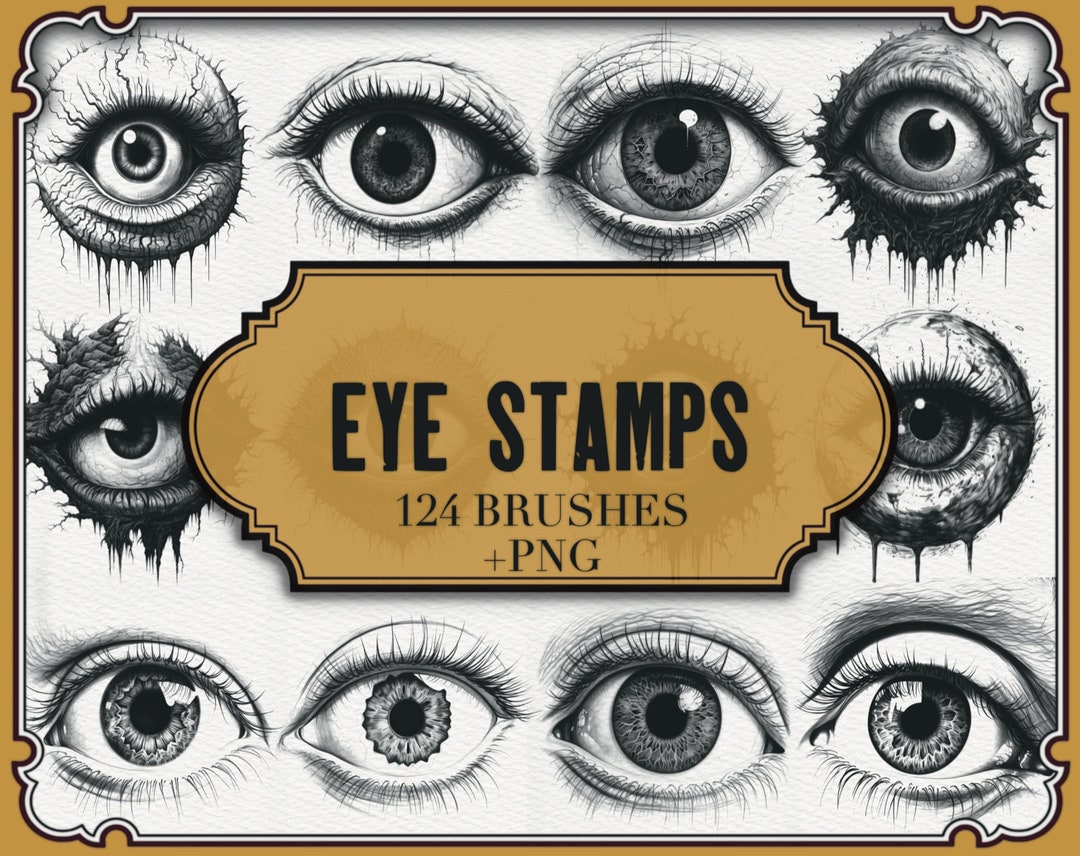 Eye Stamps for Procreate| +PNG Files|mystical Scary Eye| Realistic ...