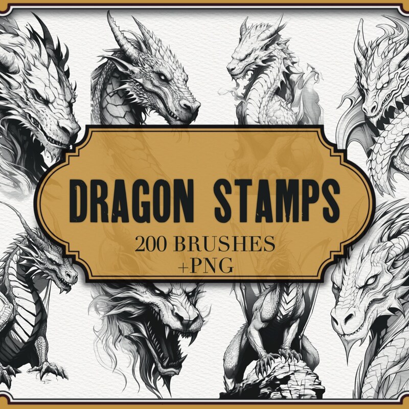 Dragon Stamp - Etsy