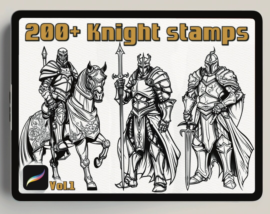 200+ Knight Stamps for Procreate | Tattoo Reference, Digital Art ...