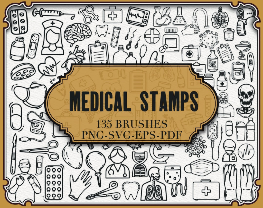 Medical Stamps for Procreate| +svg-png-eps-pdf Files| Pills ...