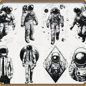 Cosmonaut Stamps for Procreate|+png Files|digital Cosmonaut ...