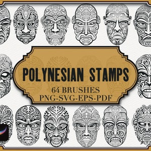 Polynesian Stamps Mask for Procreate| +png-svg-eps-pdf Files| Procreate ...