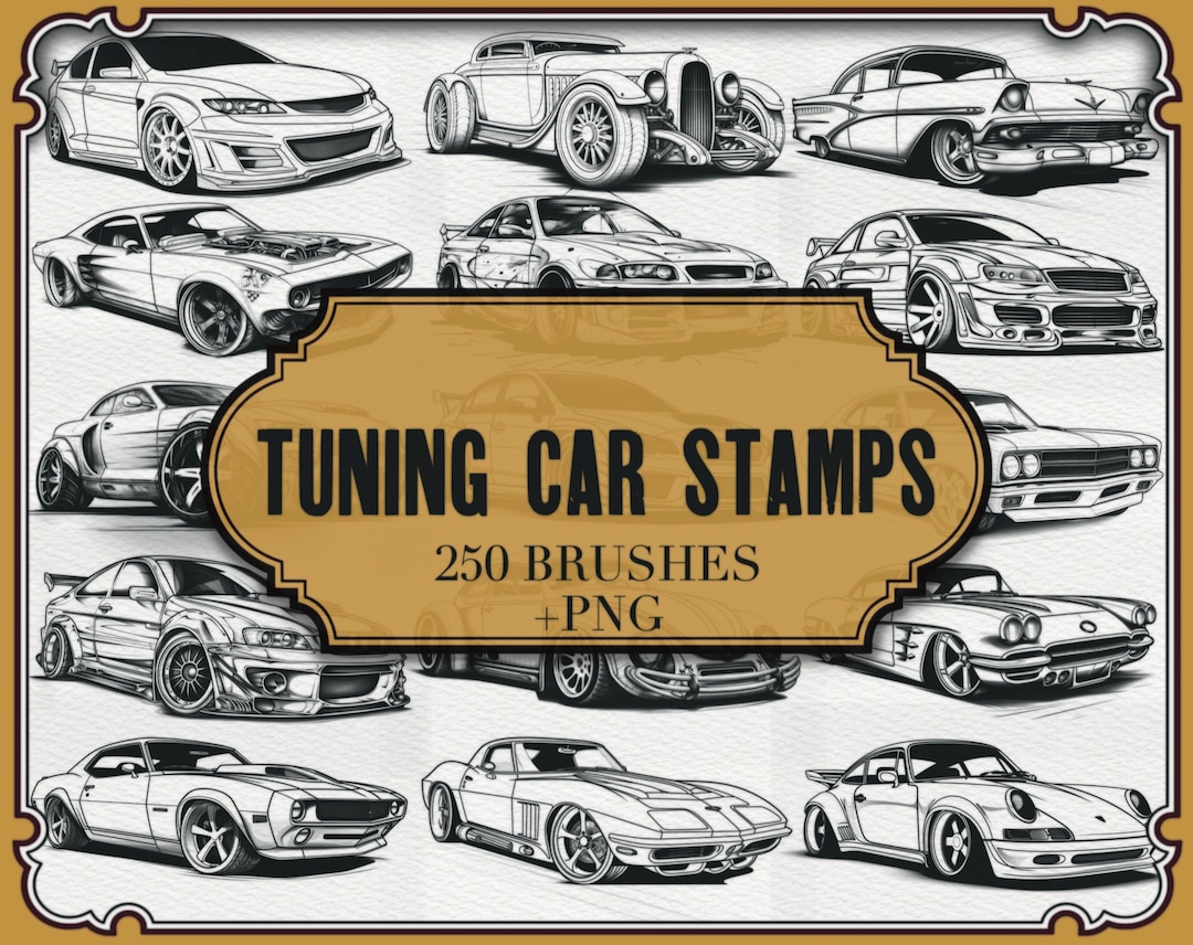 Tuning Car Stamps for Procreate|+png Files|custom Car Brushes|modified ...