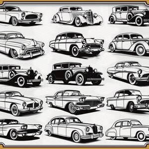 Retro Car Stamps for Procreate|+ PNG Files| Vintage Car Brushes ...