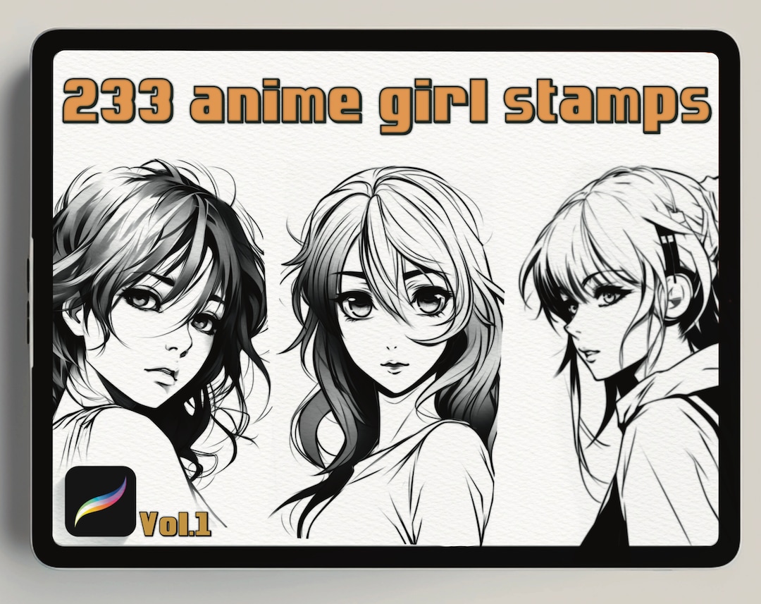 233 Stamps Anime Girl: Expressive Characters for Your Artistic ...
