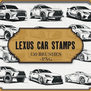 Lexus Car Stamps for Procreate|+png Files|digital Lexus Car ...