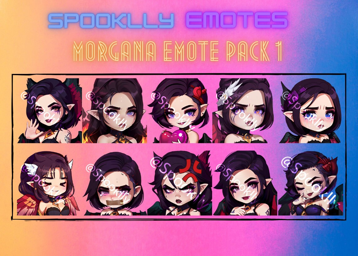 Morgana League of Legends LOL Emote Set for Twitch/discord Gaming ...