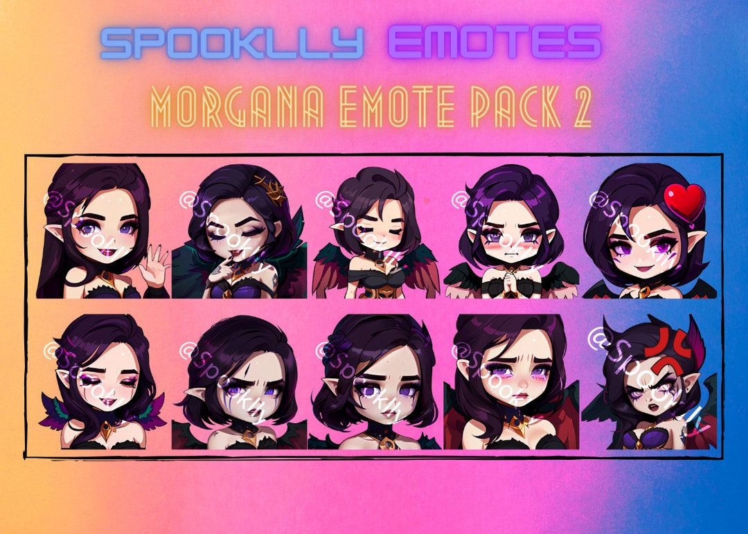 Morgana League of Legends LOL Emote Set for Twitch/discord Gaming ...
