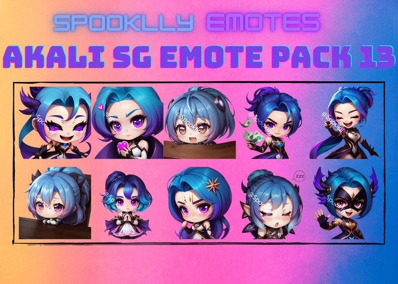 Akali Star Guardian Emotes for Twitch/discord Gaming Lol - Etsy